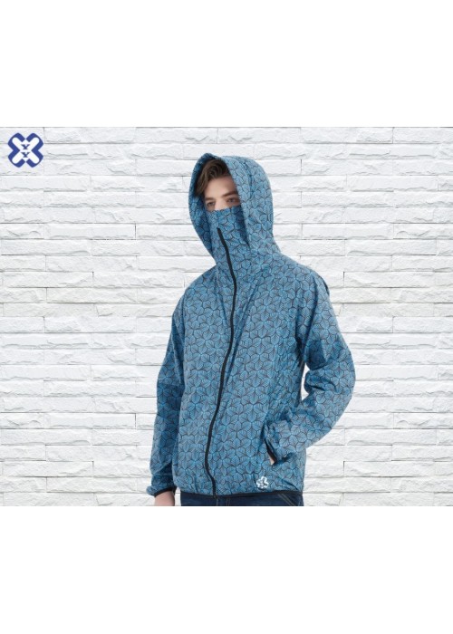 Men 100% nylon printed windbreaker